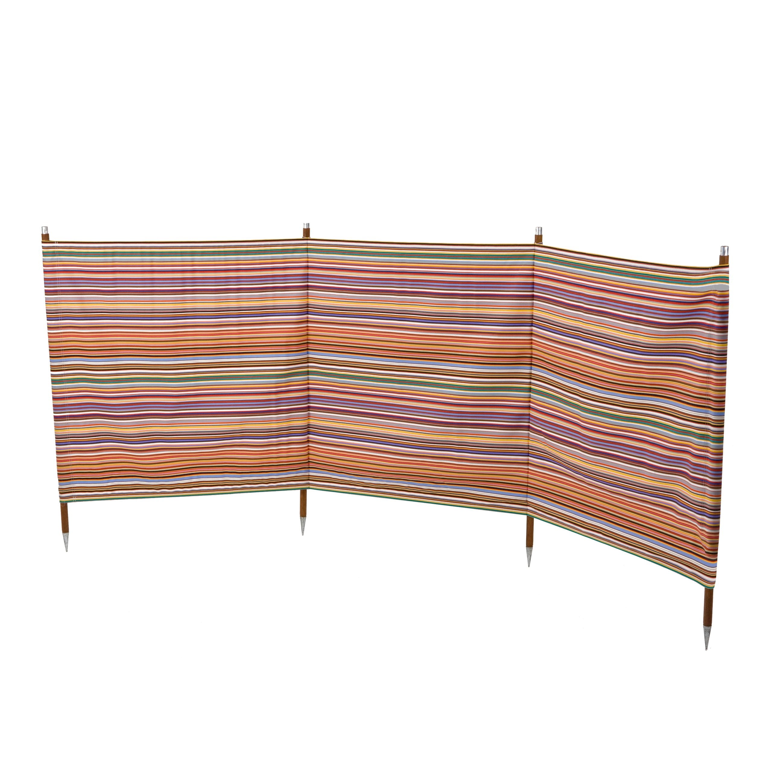 Beach Windbreak for Camping in Multi Stripe Design AC02 (Standard/Larg