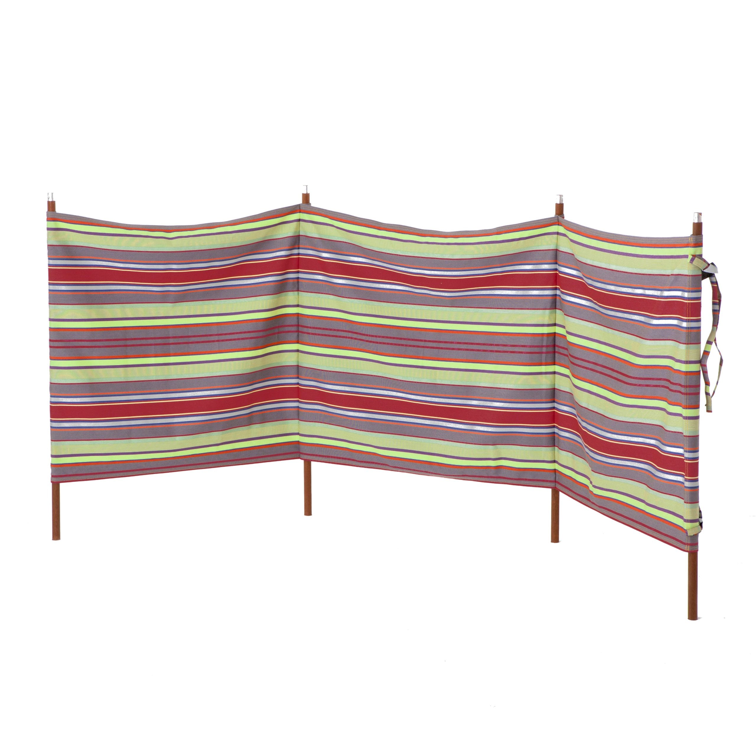 Beach Windbreak for Camping in Multi Stripe Design AC06 (Standard/Larg