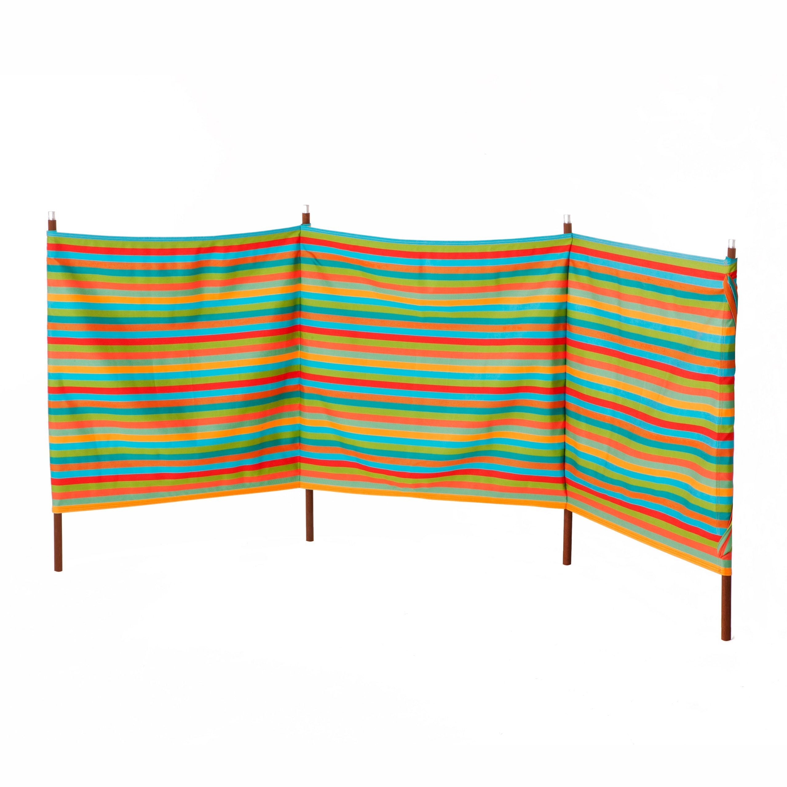 Beach Windbreak for Camping in Multi Stripe Design AC51 (Standard/Larg
