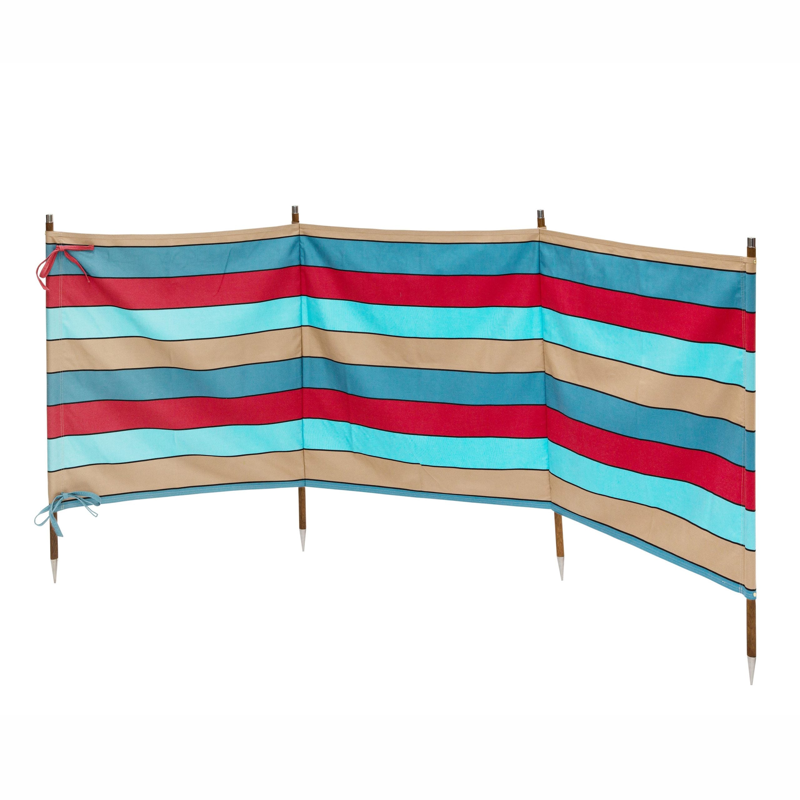 Beach Windbreak for Camping in Multi Stripe Design AC72 (Standard/Larg