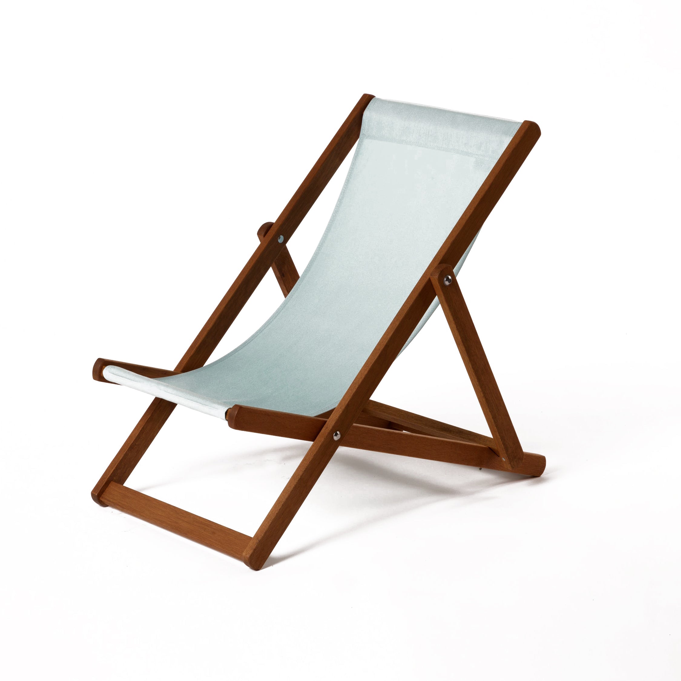 Mint Deck Chair in Plain Acrylic - Hard Wood Frame - Junior Deckchair