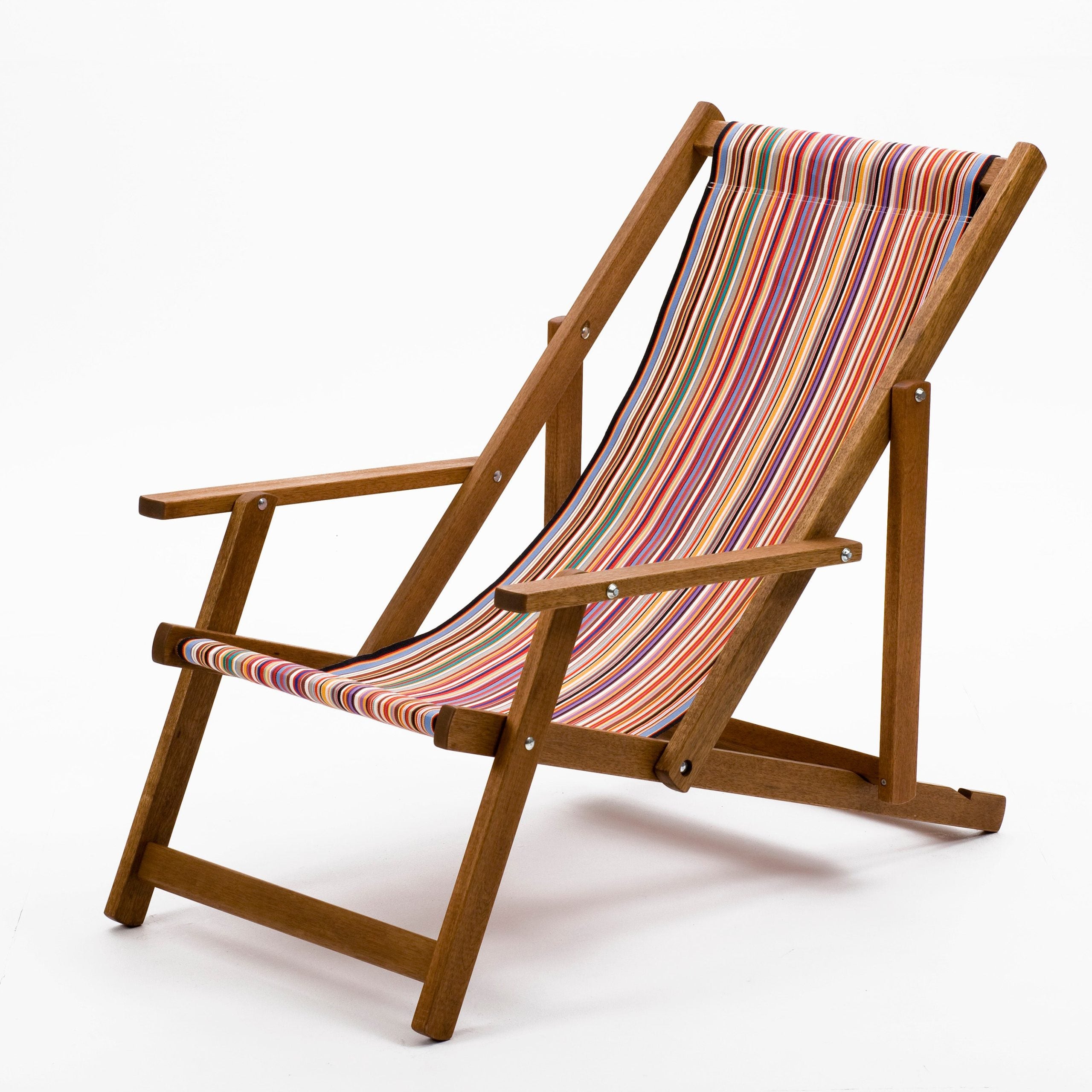 Armchair in Multi-Stripe (WC06) Woven Cotton
