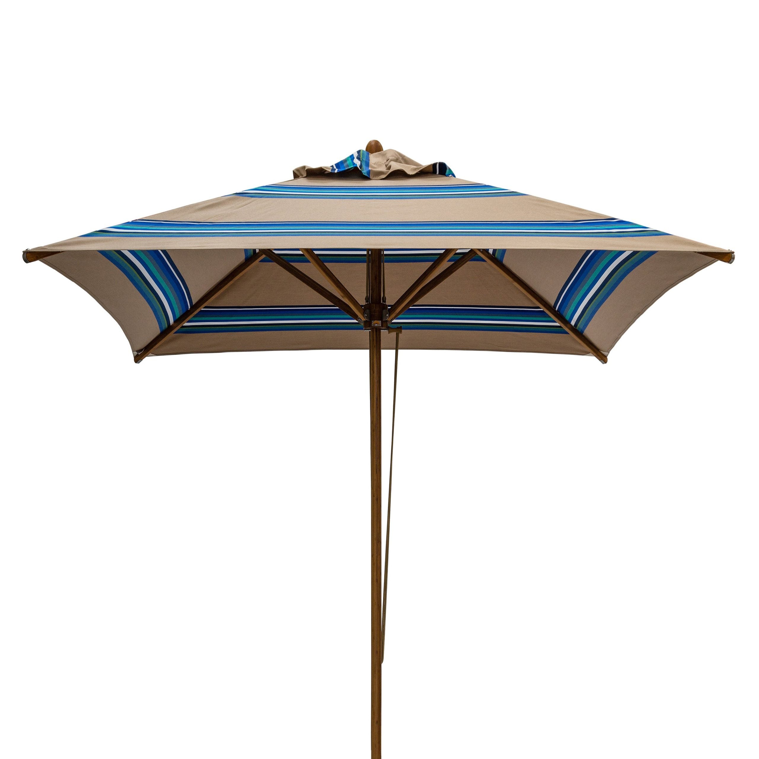 Square Southsea Parasol - Multi Stripe, AC74, Acrylic