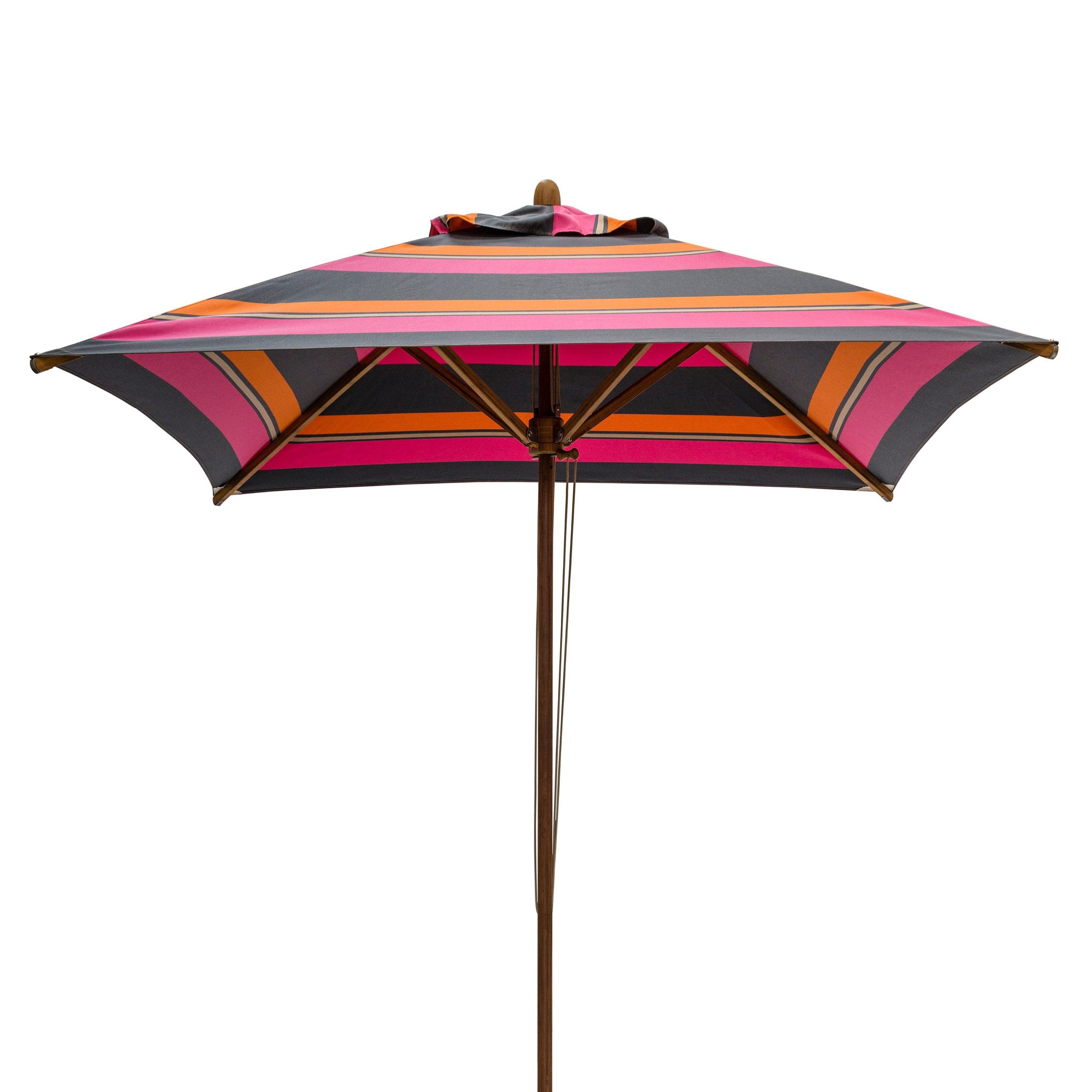 Square Southsea Parasol - Multi Stripe, AC75, Acrylic